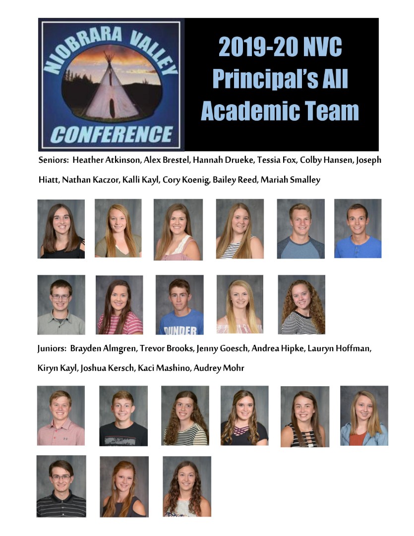 Boyd County Schools - 2019-20 NVC Prinicpal's All Academic Team