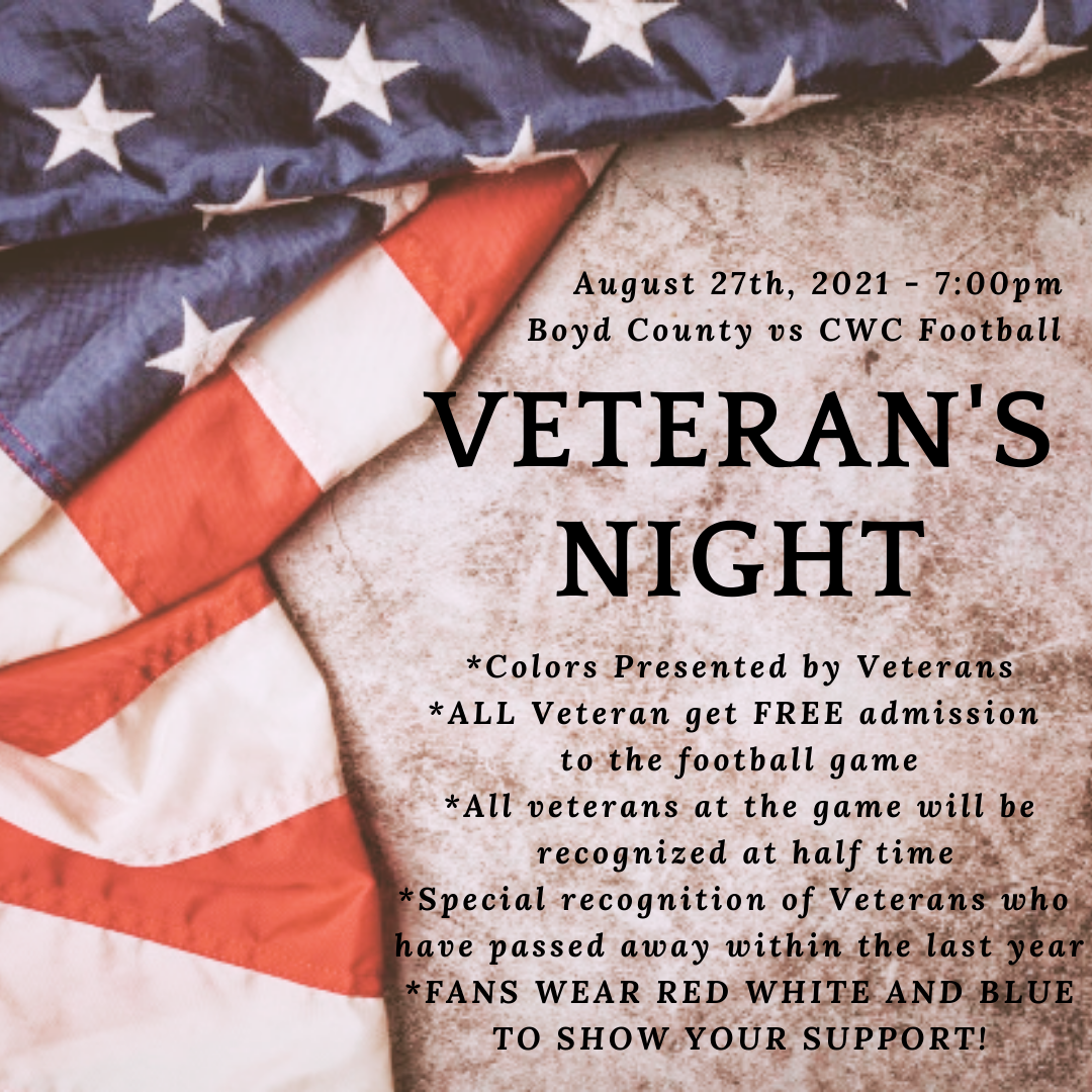 Boyd County Schools - BC Football Brings You Veteran's Night