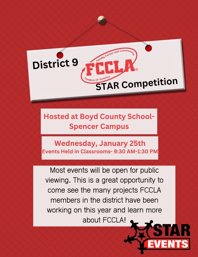 Boyd County Schools - Boyd County to Host FCCLA District Star