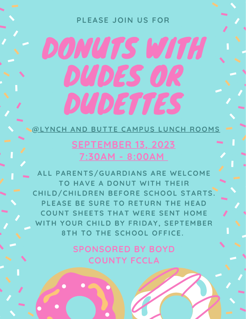 Boyd County Schools - Donuts With Dudes or Dudettes
